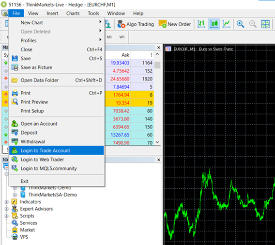 How do I login to my MT4/MT5 account on desktop? – ThinkMarkets Global