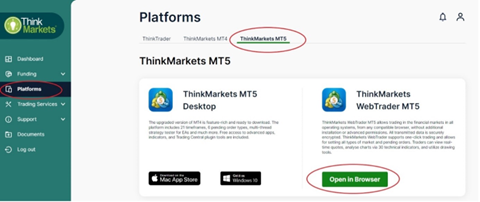 How do I login to my MT4/MT5 account on web? – ThinkMarkets Global