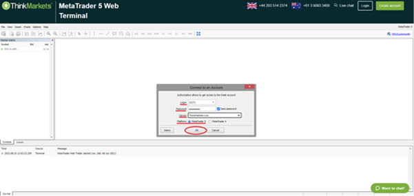 How do I login to my MT4/MT5 account on web? – ThinkMarkets Global