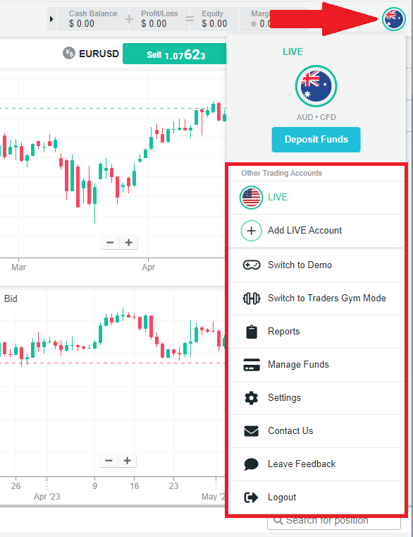 How do I manage my accounts and funds on ThinkTrader web? – ThinkMarkets Global